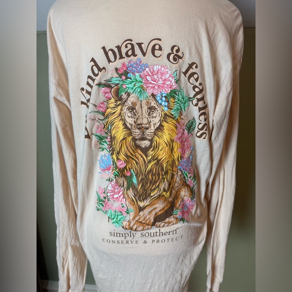 Simply Southern | Tops | Simply Southern Lion Long Sleeve Tshirt | Poshmark